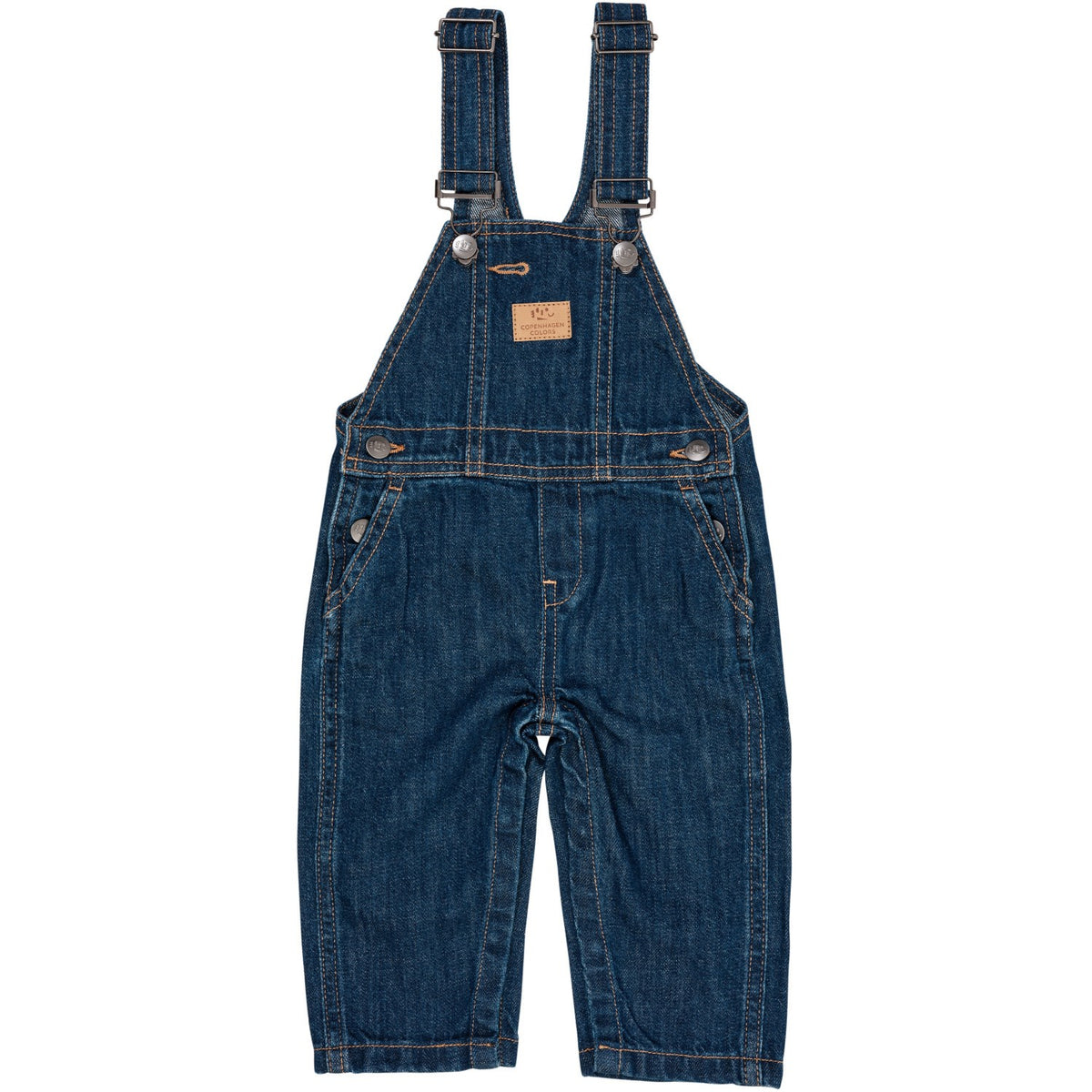 Buy Copenhagen Colors Dark Indigo Blue Washed Organic Baby Overalls ...