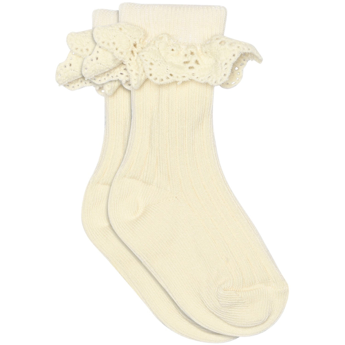 Buy Mp Danmark Cream Lisa socks - lace | Luksusbaby