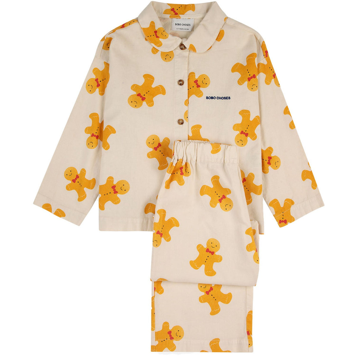 Buy Bobo Choses Offwhite Gingerbread All Over Lounge Set | Luksusbaby