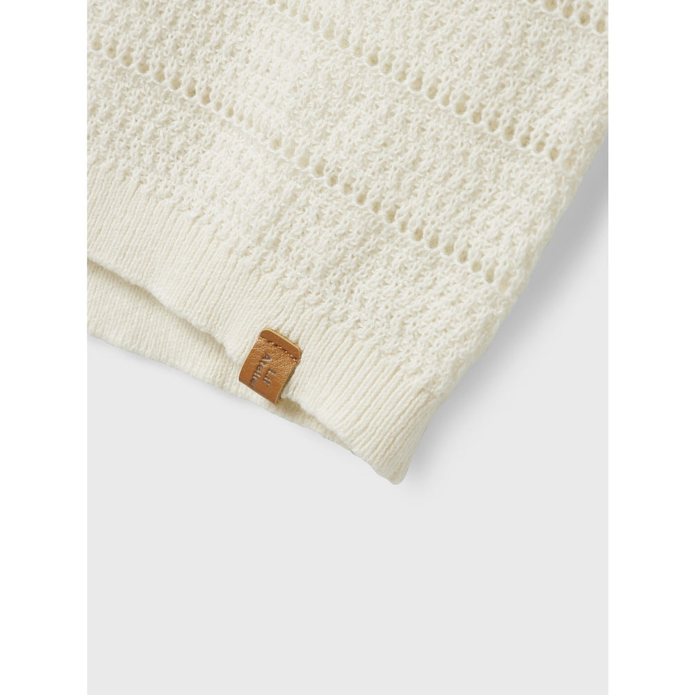 Buy Lil'Atelier Coconut Milk Glivo Knit Polo | Luksusbaby