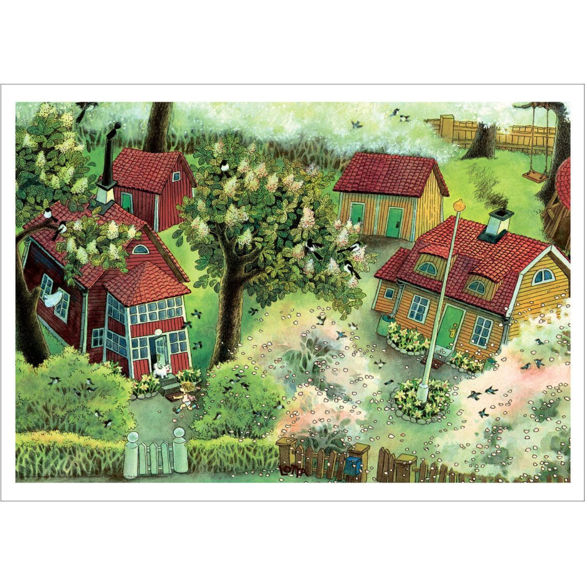 Buy Poster & Frame Astrid Lindgren - Running In The Garden - Lotta On ...