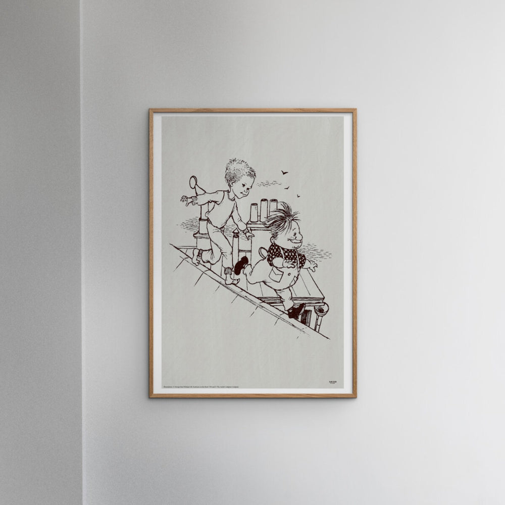 Buy Poster & Frame Astrid Lindgren - Running - Karlsson On The Roof ...