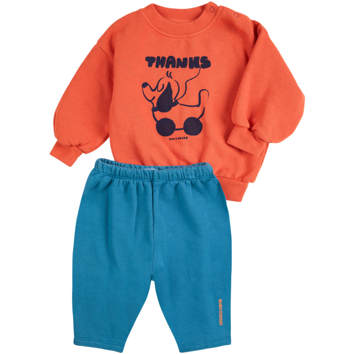 Buy Bobo Choses Orange Rolling Dog Fleece Set | Luksusbaby