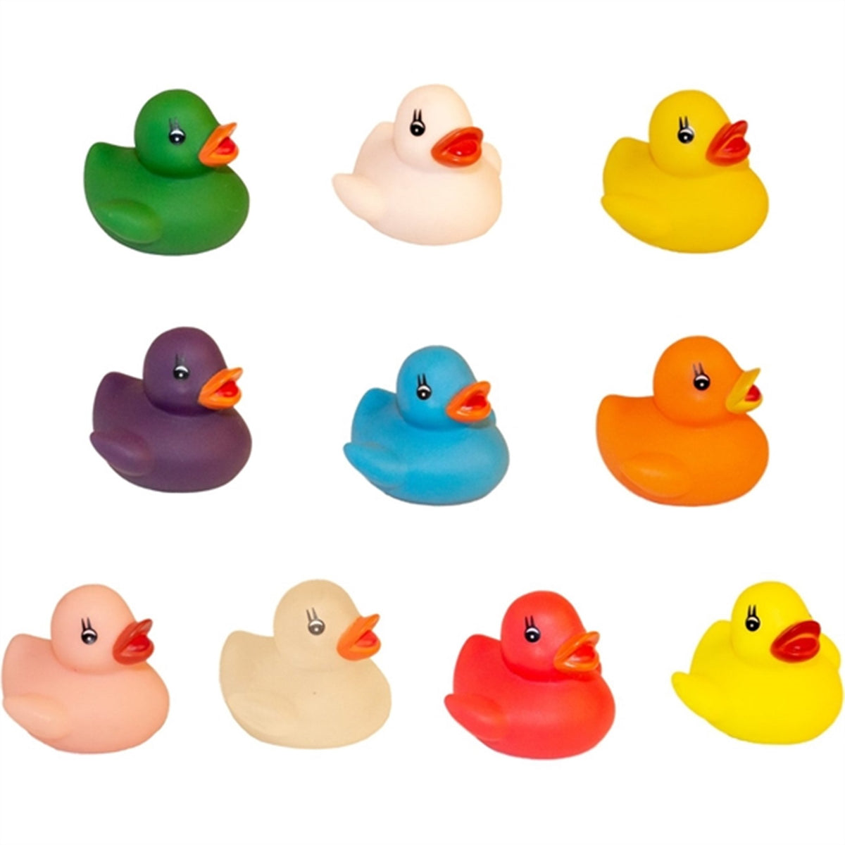 Magni Bath Ducks in a Set of 10 Pieces Multi – Luksusbaby KR